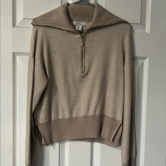Rachel Zoe | Sweaters | Rachel Zoe Tan Cowl Neck Sweater With Ribbed ...